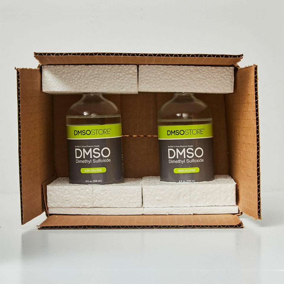 DMSO Liquid in Glass Bottle