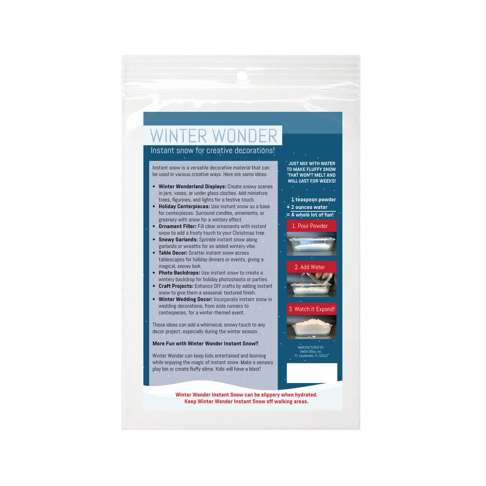 Winter Wonder Instant Snow Powder, 8 oz, Makes Approximately 1.5 Gallo ...