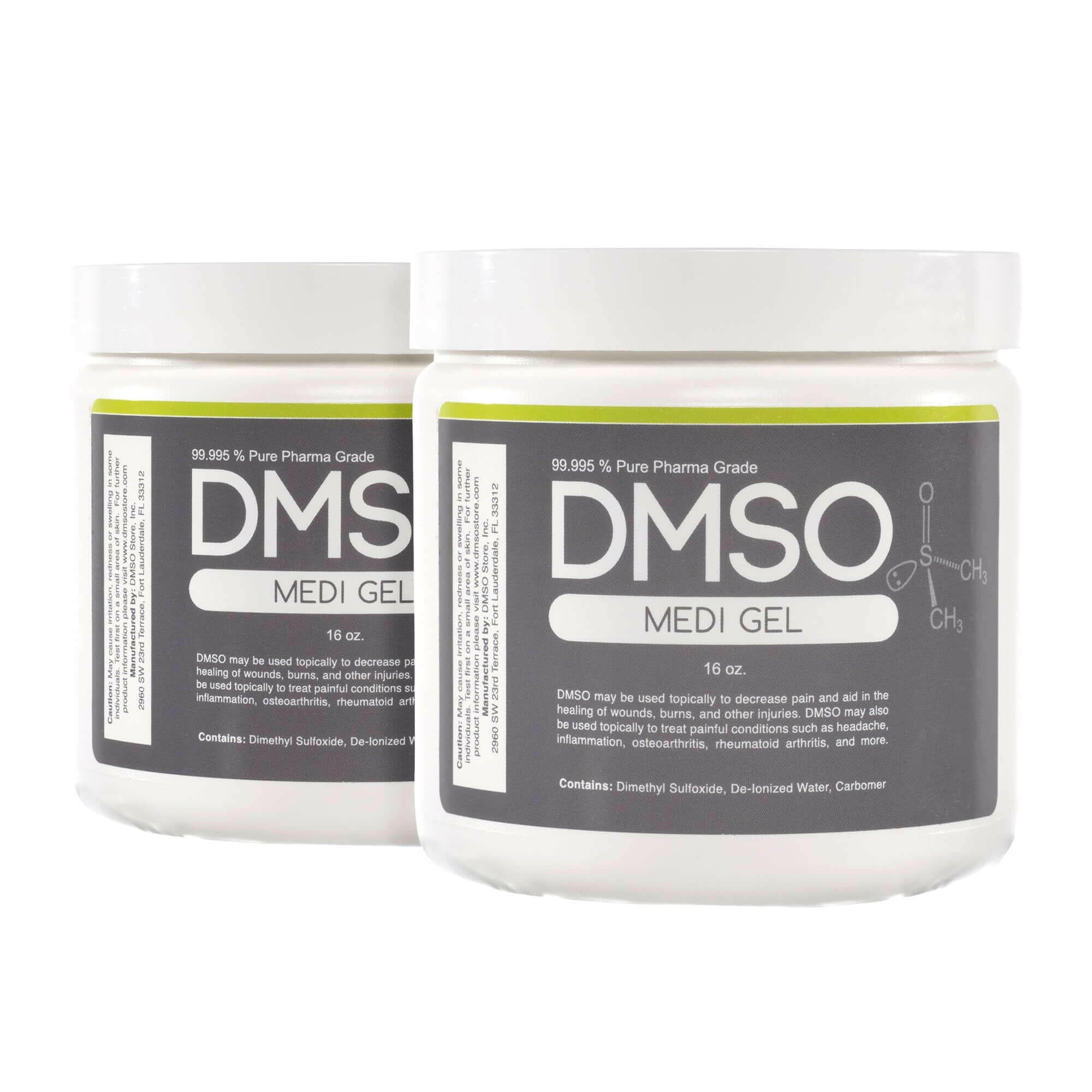 DMSO 1 lb. Gel Two jar Special Non-diluted 99.995% Low Odor Pharma Gra